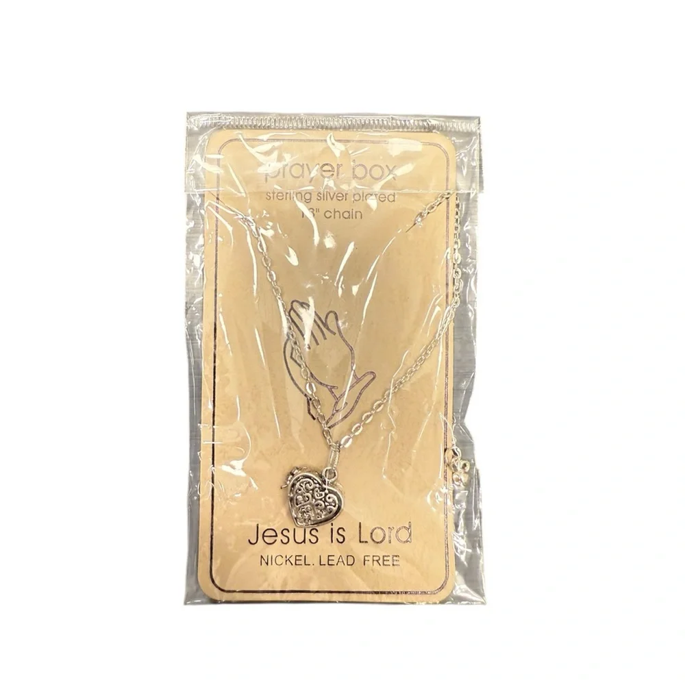 Jewelry | New Prayer Box Jesus Is Lord Sterling Silver Plated 18 Chain ...